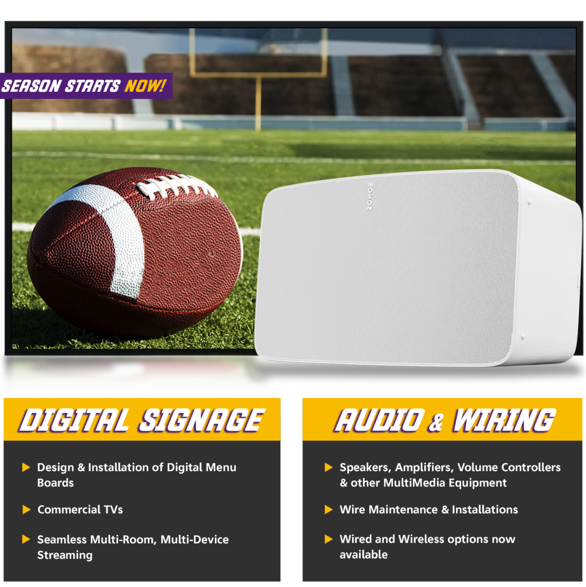 TVs & Speakers (NFL) - HiveTech.co
